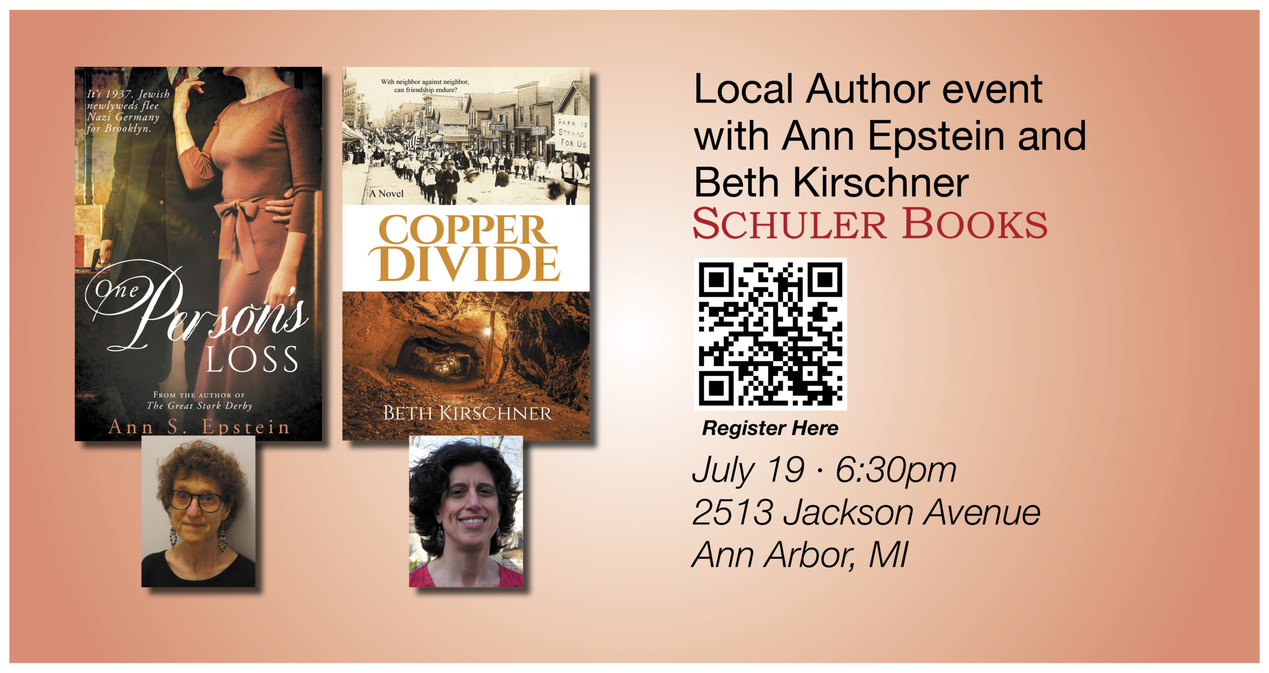 One Person’s Loss reading at Ann Arbor Schuler Books – Ann S. Epstein ...
